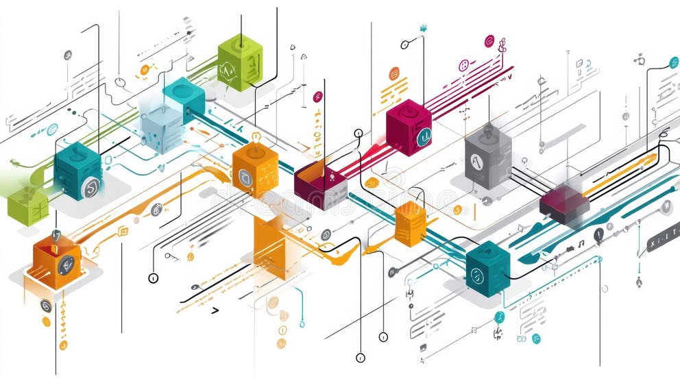 Visual Representation of AI Language Processing Using Flowing ...