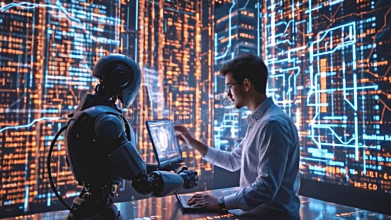 Visual Representation Of Algorithms Learning From A Vast Dataset Displayed As Dynamic Light