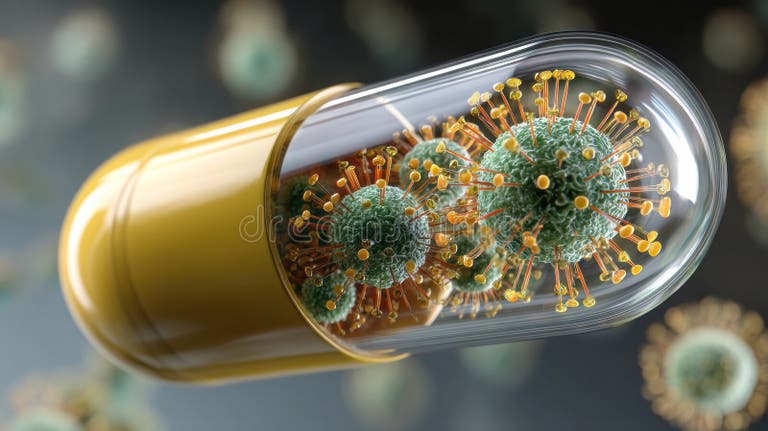 Visual Representation of Antibiotic Pill Capsule Facing Resistant ...