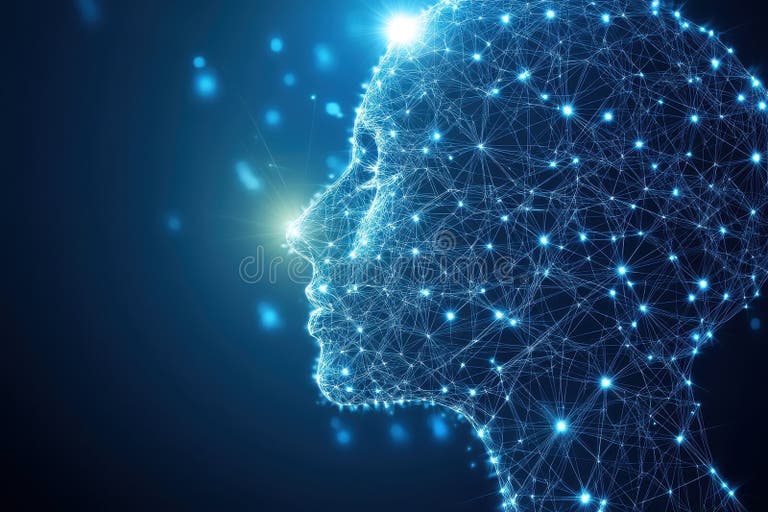 Visual Representation of Artificial Intelligence Concept with Abstract ...