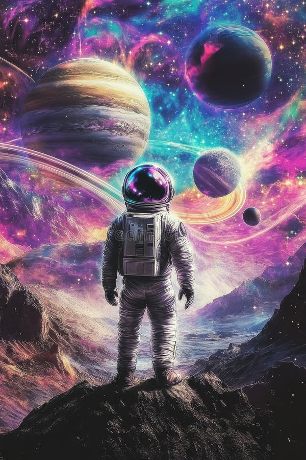 A Visual Representation of an Astronaut on a Beach, Staring at ...