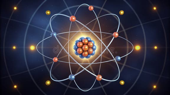 Visual Representation of an Atom Illustrating Protons, Neutrons, and ...
