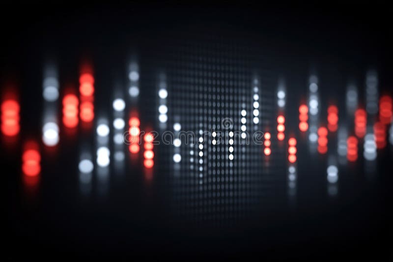 Visual Representation of Audio Waveforms with Bright Red and White ...