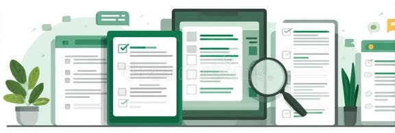 Visual Representation of the Audit Process Showcasing Documents and a ...