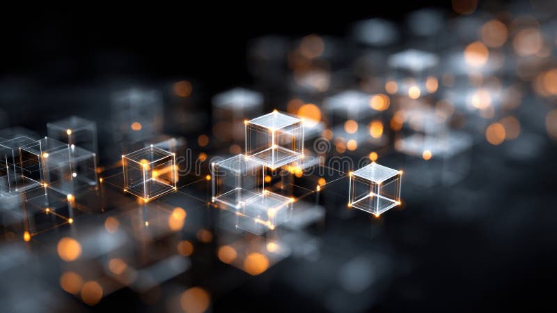 Visual Representation of Blockchain Technology with Interconnected ...