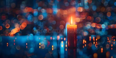 Visual Representation of a Blue Candlestick Chart on a Digital ...