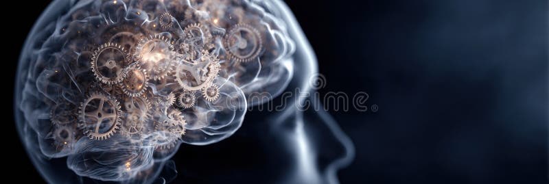 Visual Representation of Brain Gears Turning with Reflections ...