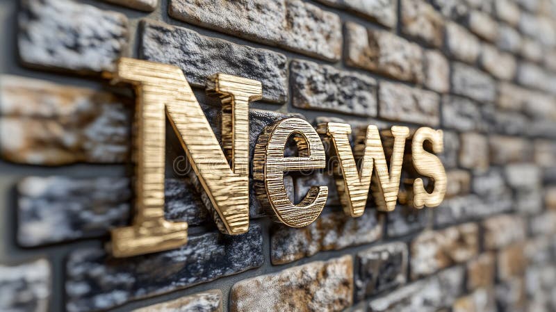 A Visual Representation of Breaking News with a Wall Background for ...