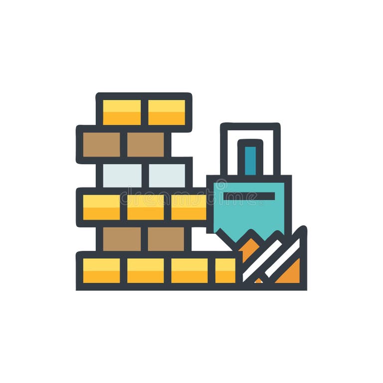 Building Materials Icon for Architectural Design Stock Illustration ...