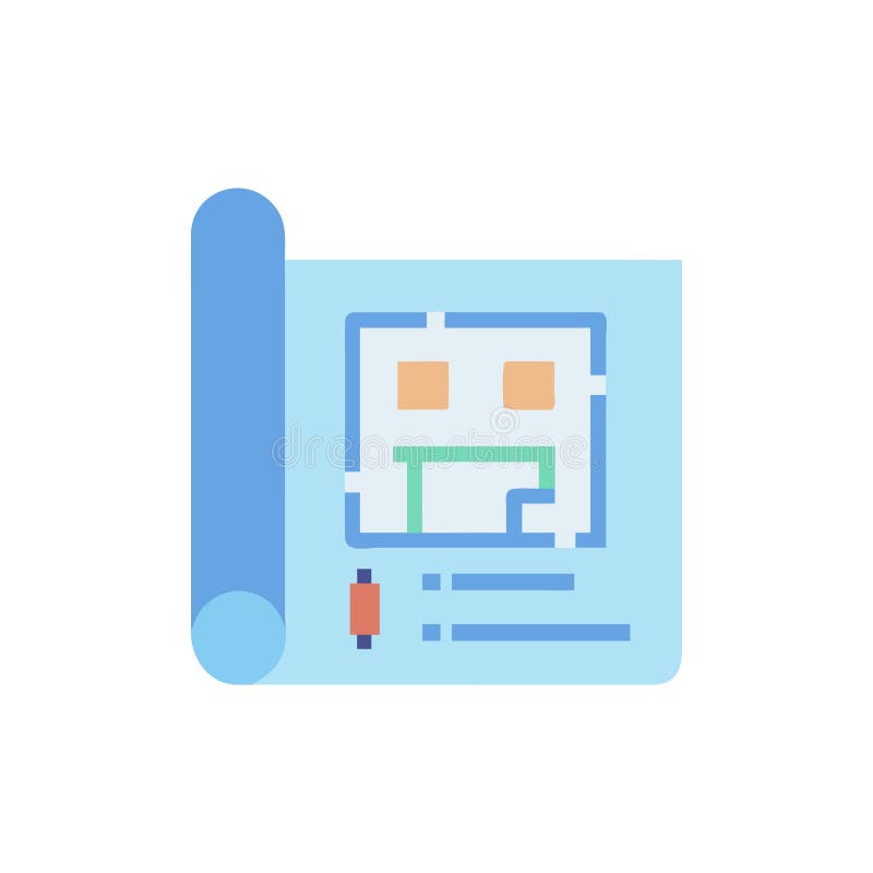 Building Plans Icon for Design Overview Stock Image - Illustration of ...