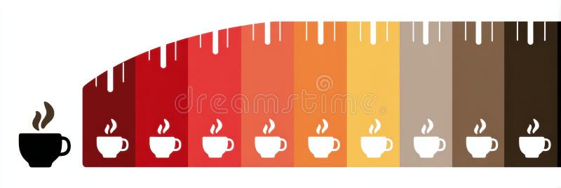 Caffeine Meter Illustration Indicating Levels from No Caffeine To ...