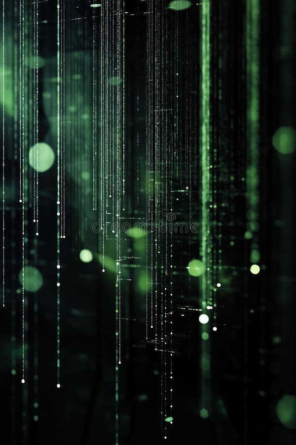 Visual Representation of Cascading Green Light Effects Creating an ...