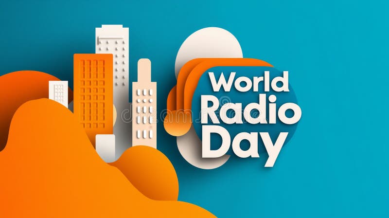 Visual Representation Celebrating World Radio Day Stock Image - Image ...