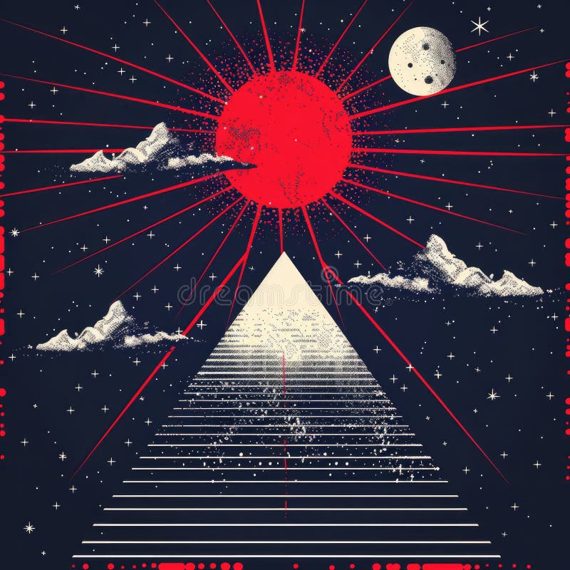 Visual Representation of Chaos with Pyramids, Celestial Bodies, and ...