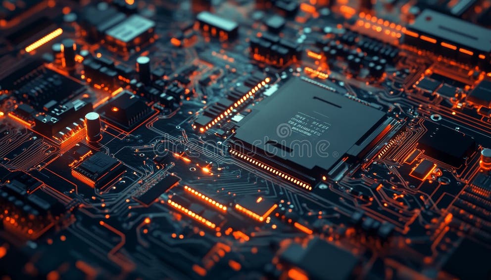 Visual Representation of a Circuit Board Exploring the Concept of Cpu ...