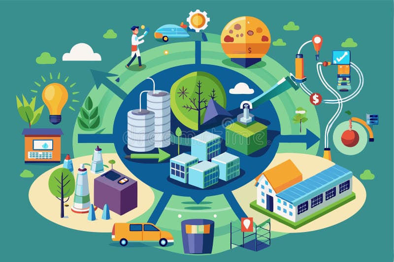 A Visual Representation of the Circular Economy Showcasing Sustainable ...