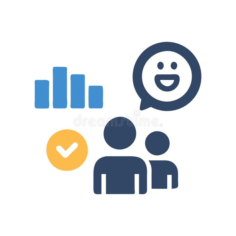 Visual Representation of Client Satisfaction Analysis Stock Vector ...