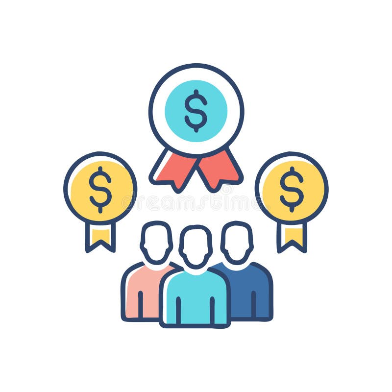 Visual Representation of Competitive Bidding Stock Vector ...