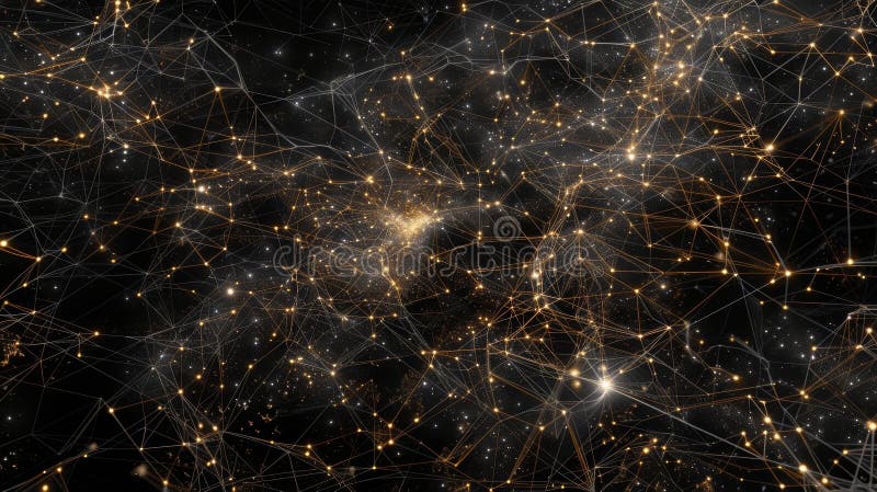 A Visual Representation of a Complex Network of Connection Stock Photo ...