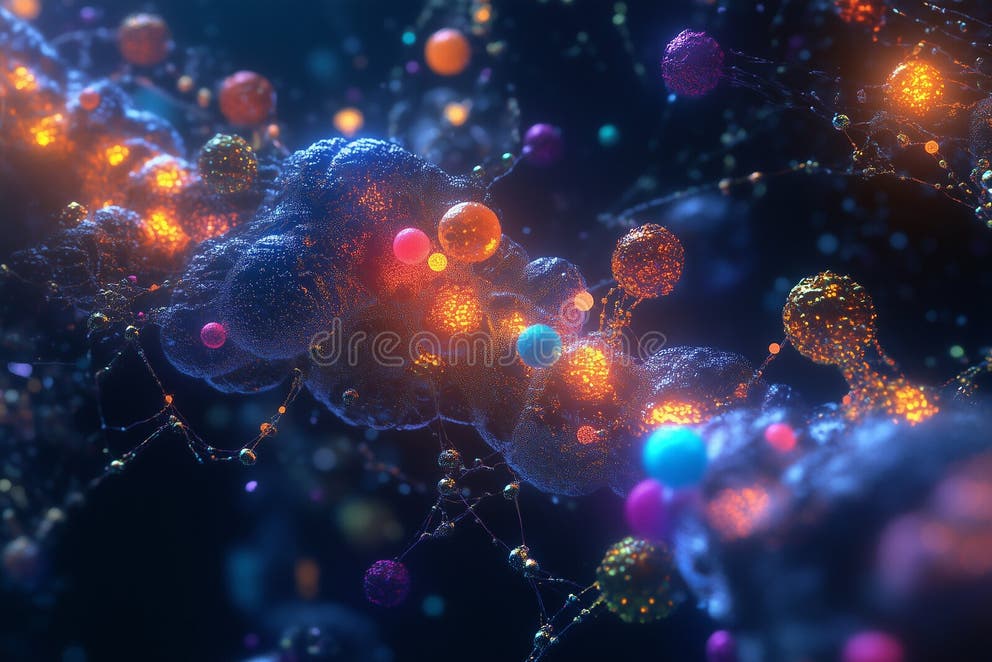 Visual Representation of a Complex Protein Structure with Glowing ...