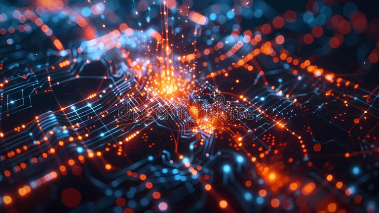 Visual Representation of a Complex Quantum Algorithm Stock Illustration - Illustration of ...