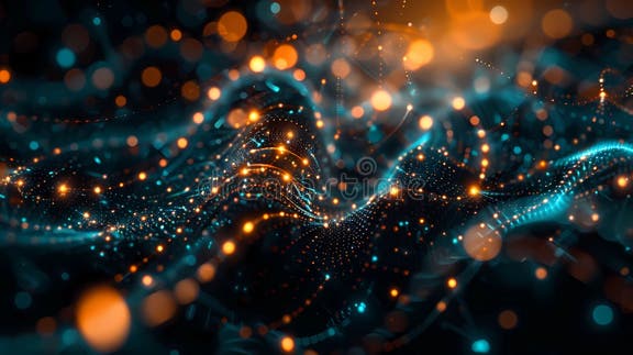 Visual Representation of a Complex Quantum Algorithm Stock Illustration ...