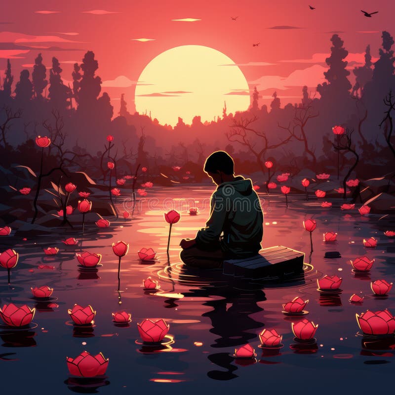 A Visual Representation of a Concept of Emotion Such As Love Loss or ...