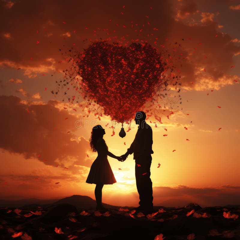 A Visual Representation of a Concept of Emotion Such As Love Loss or ...