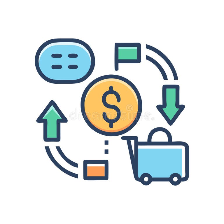 Visual Representation of Consumer Spending Stock Vector - Illustration ...