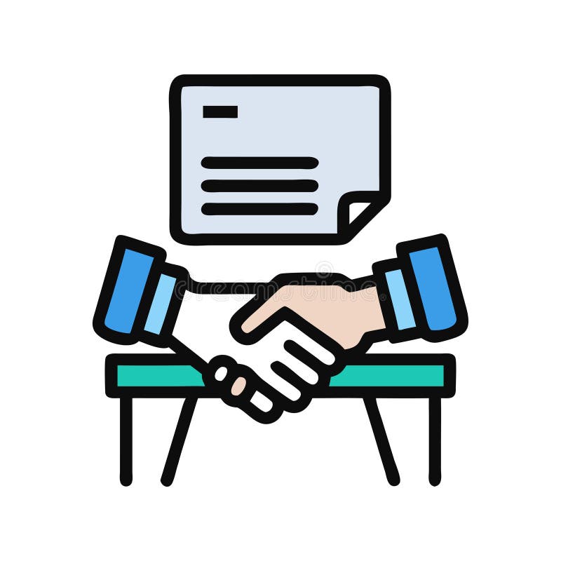 Visual Representation of Contract Signing Stock Vector - Illustration ...