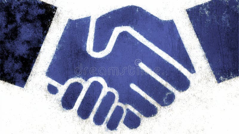 Visual Representation of Cooperation and Partnership with a Handshake ...