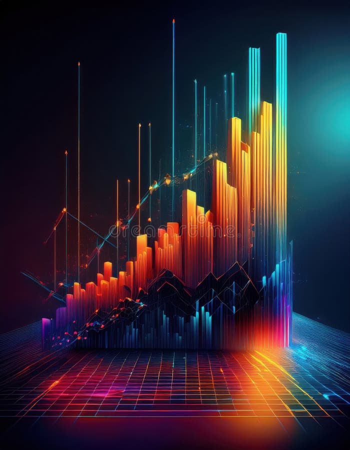 Visual Representation of Corporate Performance Trends Stock Photo ...