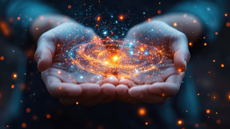Cosmic Energy Manifestation Digital Art Universe Hands Magical Space ...