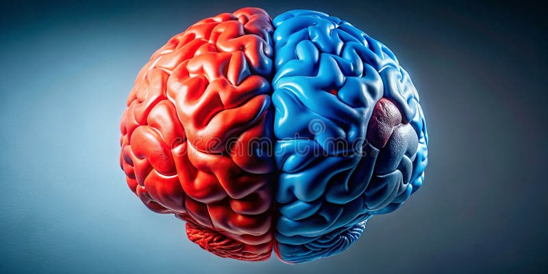 A Visual Representation of the Creative and Logical Brain Half Blue ...