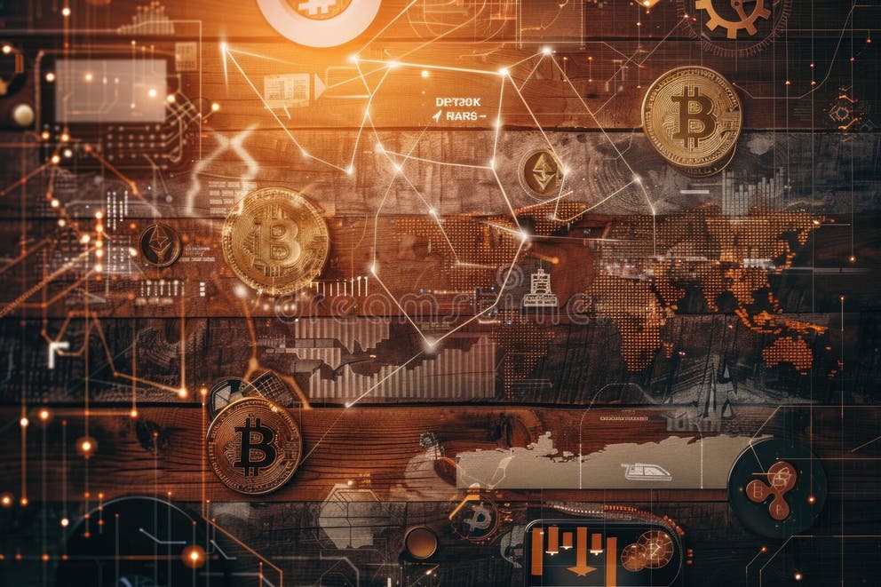 Visual Representation of Cryptocurrency with Wallets, Screens ...