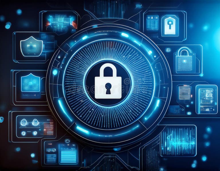 Visual of Cyber Security Services and Solutions Stock Illustration ...