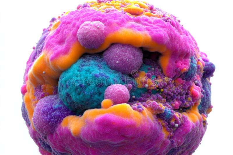 Visual Representation in 3D of Cancer Cell Destruction, Highlighting ...