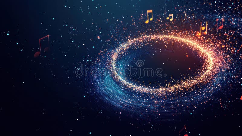 3D Galaxy Visualization of Stars Creating a Spiral Resembling Sound ...