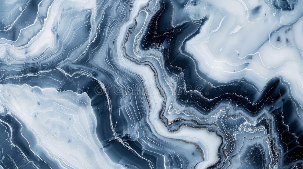 A Visual Representation of Dark Blue and White Patterns in an Abstract ...