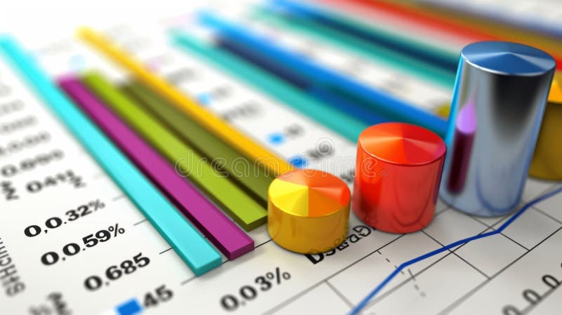 Visual Representation Of Data Analytics With Colorful Charts And Graphs For Business Insights