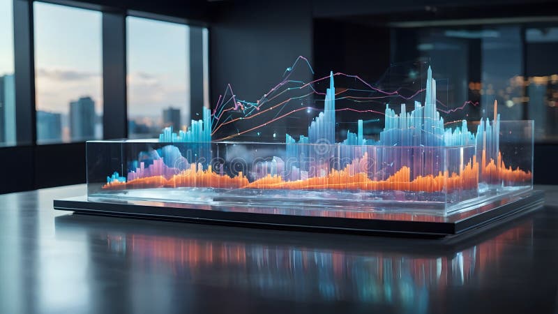 Visual Representation of Data Analytics Displayed Inside a Modern ...