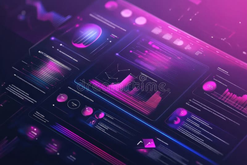 Visual Representation Of Data Analytics Using Vibrant Colors And Modern Design Techniques In An