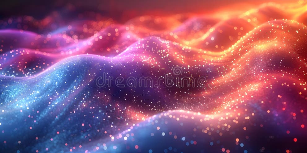 Visual Representation of Data Spectrum with Flowing Colors Representing ...