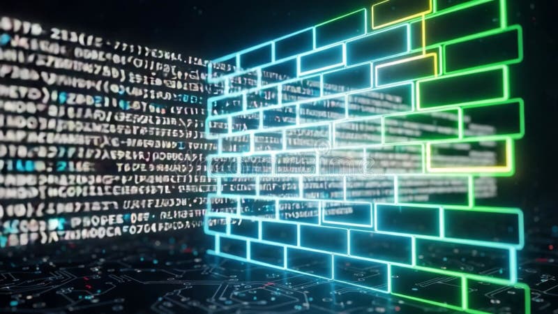 Visual Representation of a Data Transmission Framework Highlighting Binary Code, Digital Imaging ...