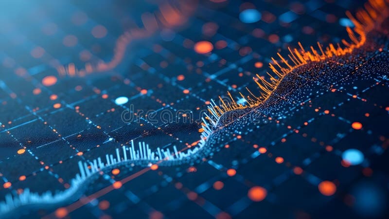 Visual Representation Data Trends Finance Vibrant Colors Intricate ...