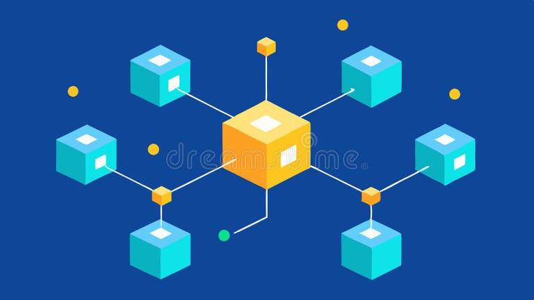 A Visual Representation of a Decentralized Ledger with Blocks Linked ...