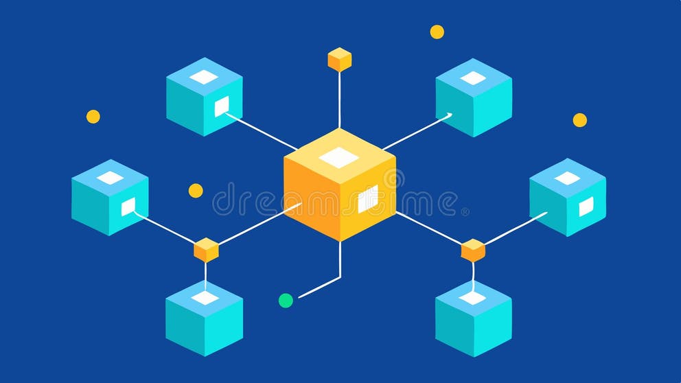 A Visual Representation of a Decentralized Ledger with Blocks Linked ...