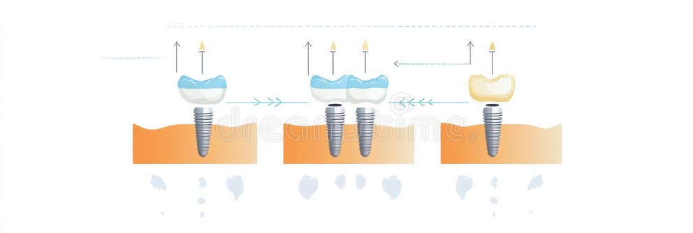 Visual Representation of the Dental Implant Process Showcasing Each ...
