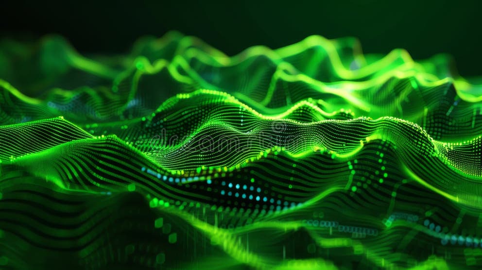 The Flow of Digital Data.AI Generated Image Stock Photo - Image of ...