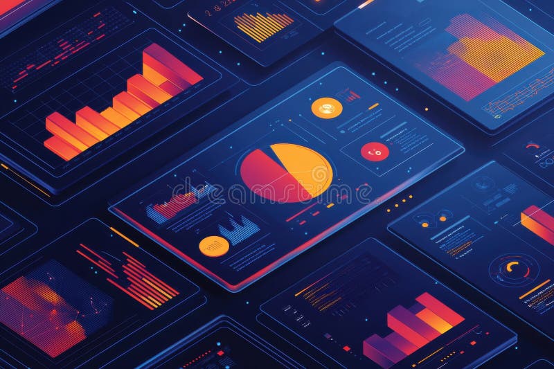 Visual Representation Digital Dashboards Analytical Data Charts Graphs Stock Photos - Free ...